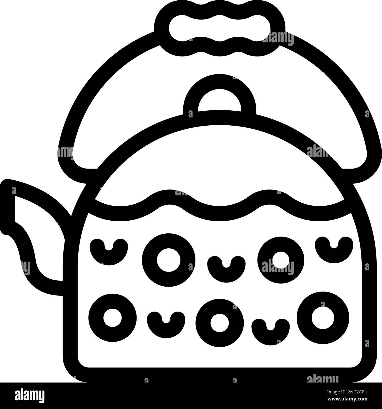 Boiling glass kettle icon outline vector. Electric boiler. Cup water ...