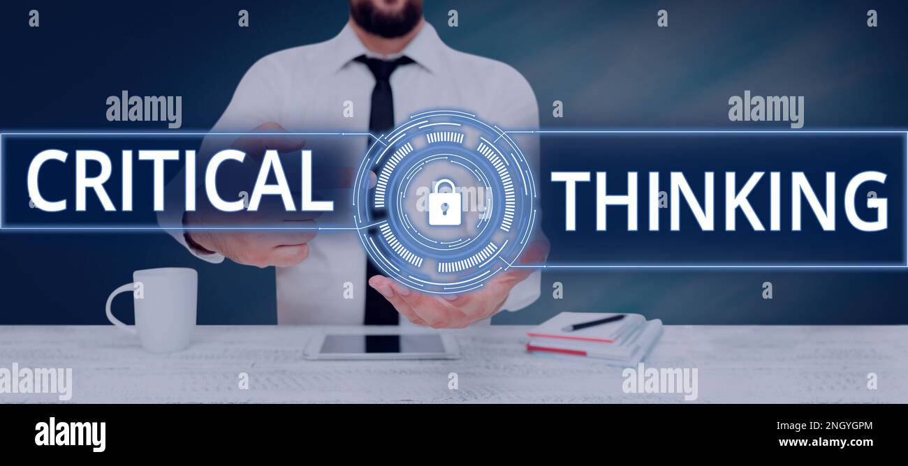 Hand writing sign Critical Thinking. Business concept sequence of ...
