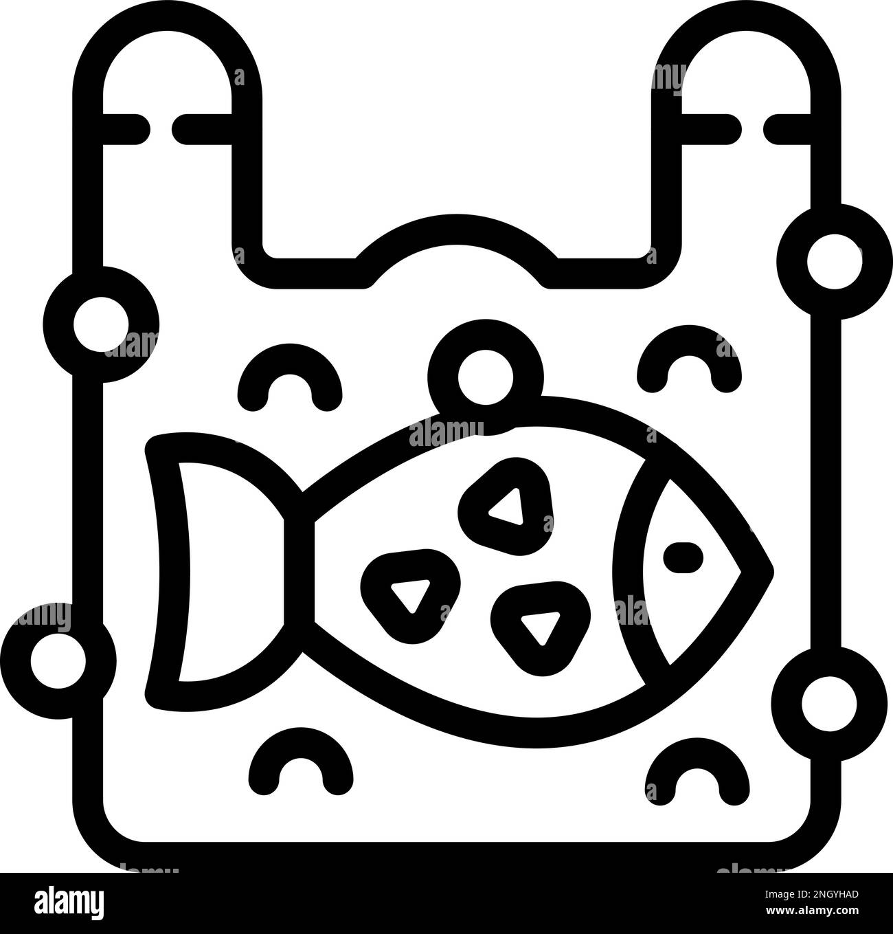 Dirty microplastics pollution icon outline vector. Ground food. Sea ...