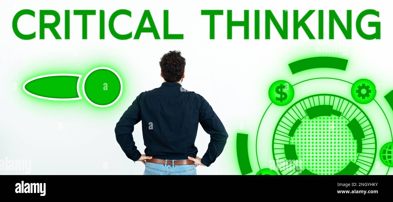 Hand writing sign Critical Thinking. Business approach sequence of ...