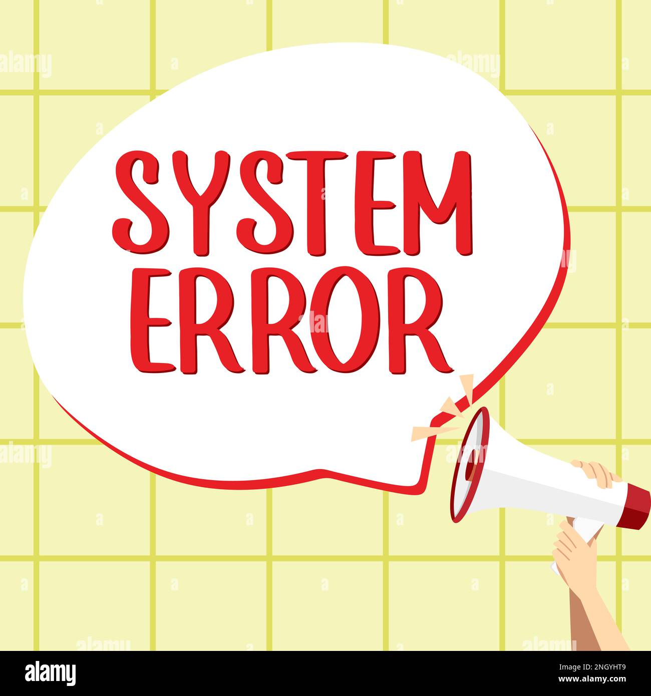 Handwriting text System Error. Business concept Technological failure Software collapse crash ...