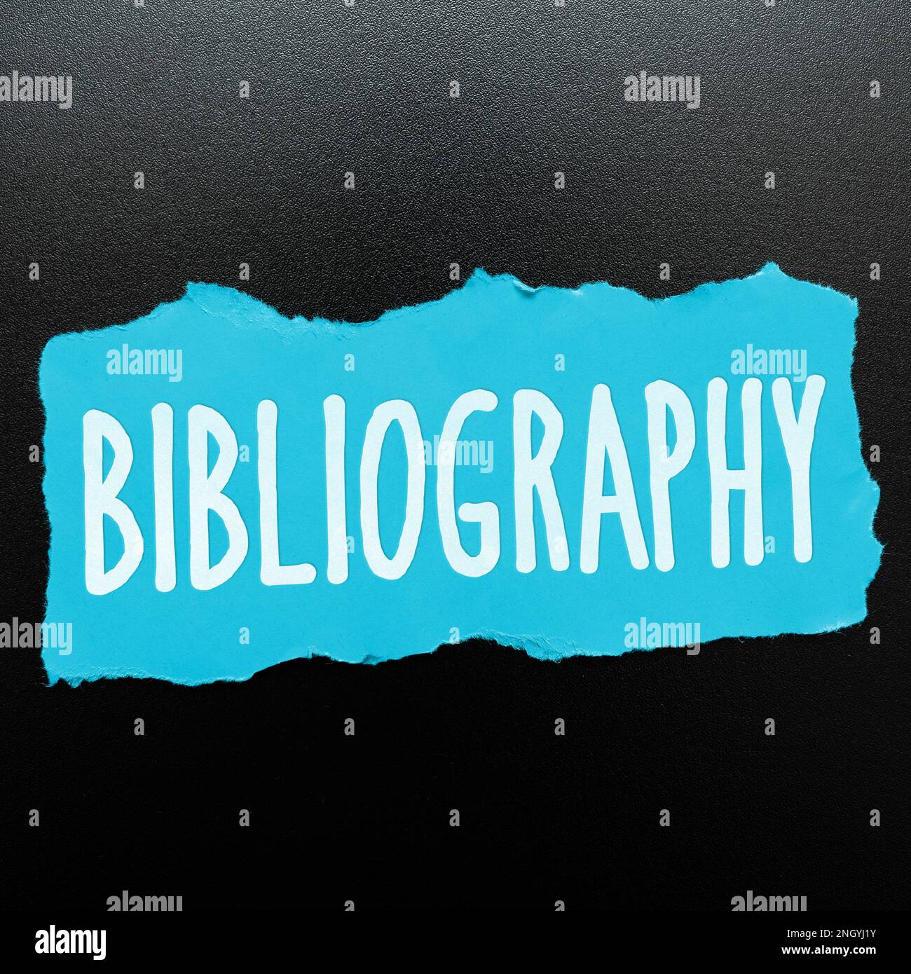 Text sign showing Bibliography. Business showcase a list of writings ...