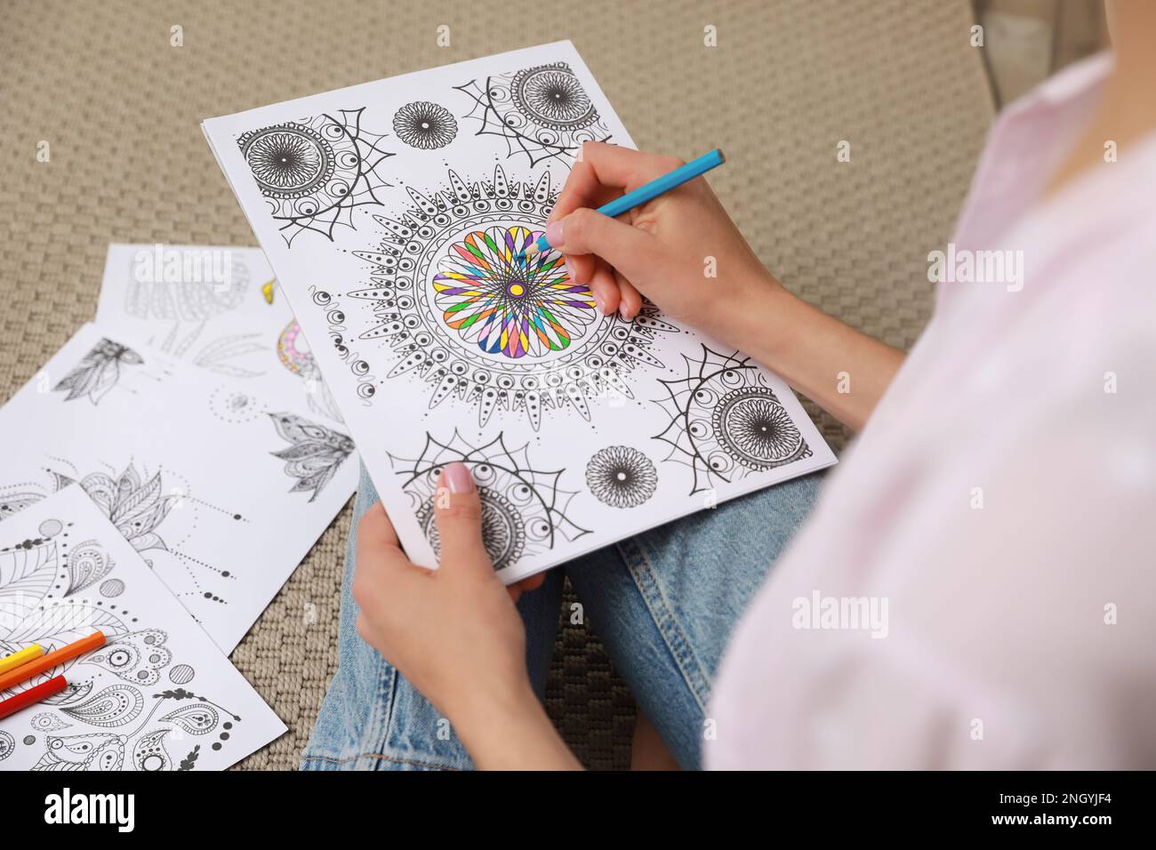 Blue coloring page hi-res stock photography and images - Alamy