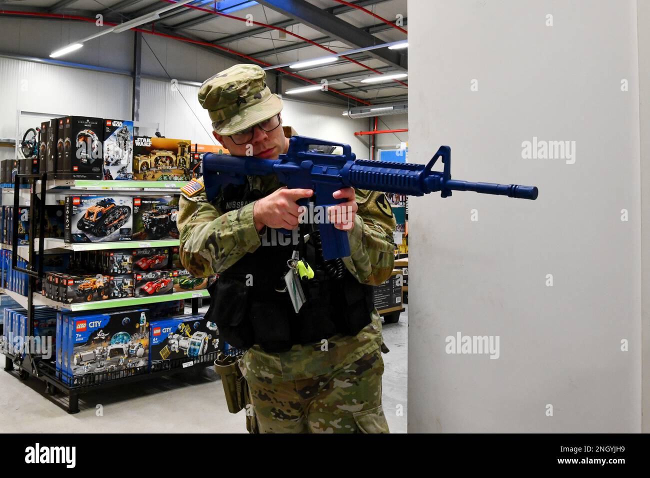 U.S. Army Sgt. Daniel Nussbaumer, a Military Policeman assigned to the ...