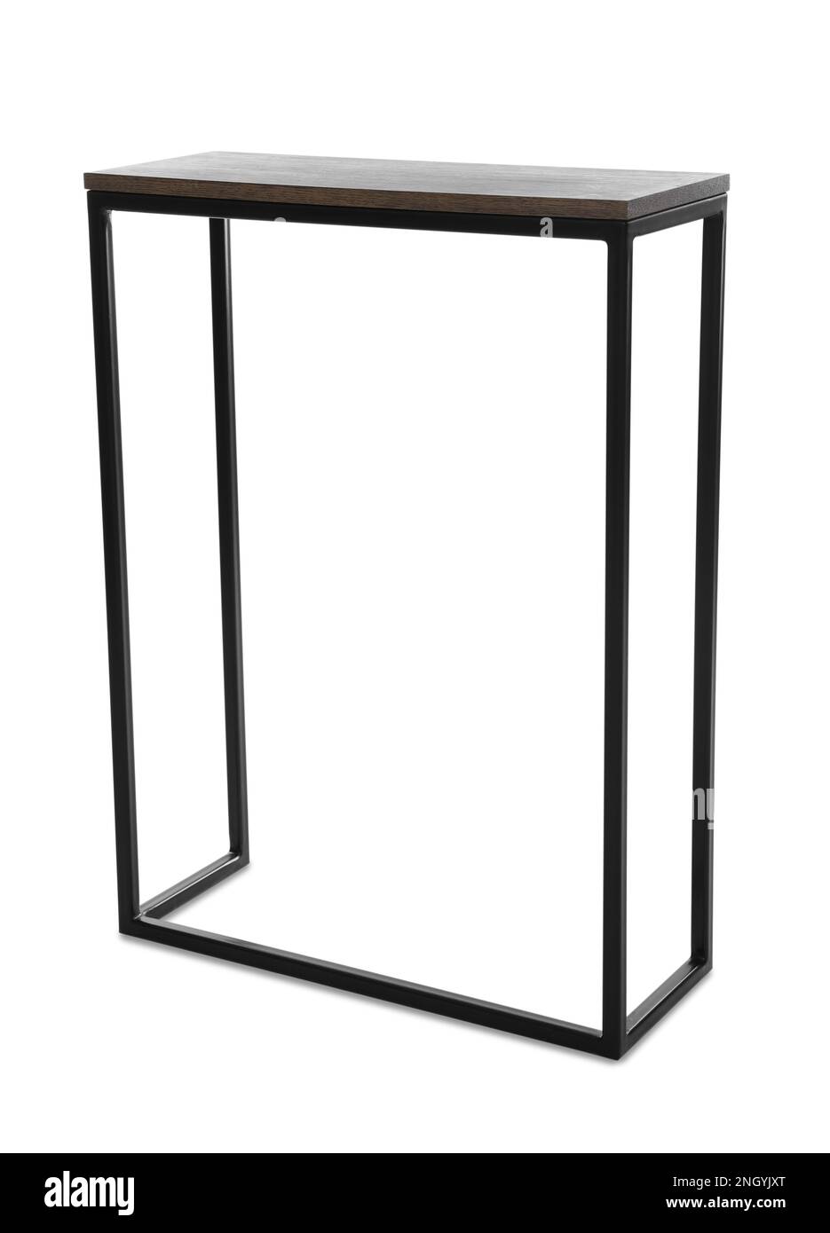 Stylish console table on white background. Interior element Stock Photo ...