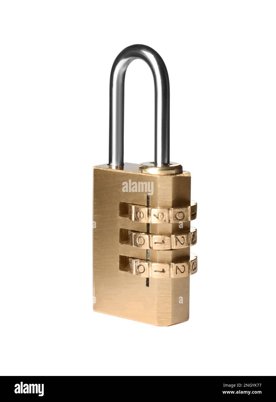 Modern padlock isolated on white. Safety and protection Stock Photo - Alamy