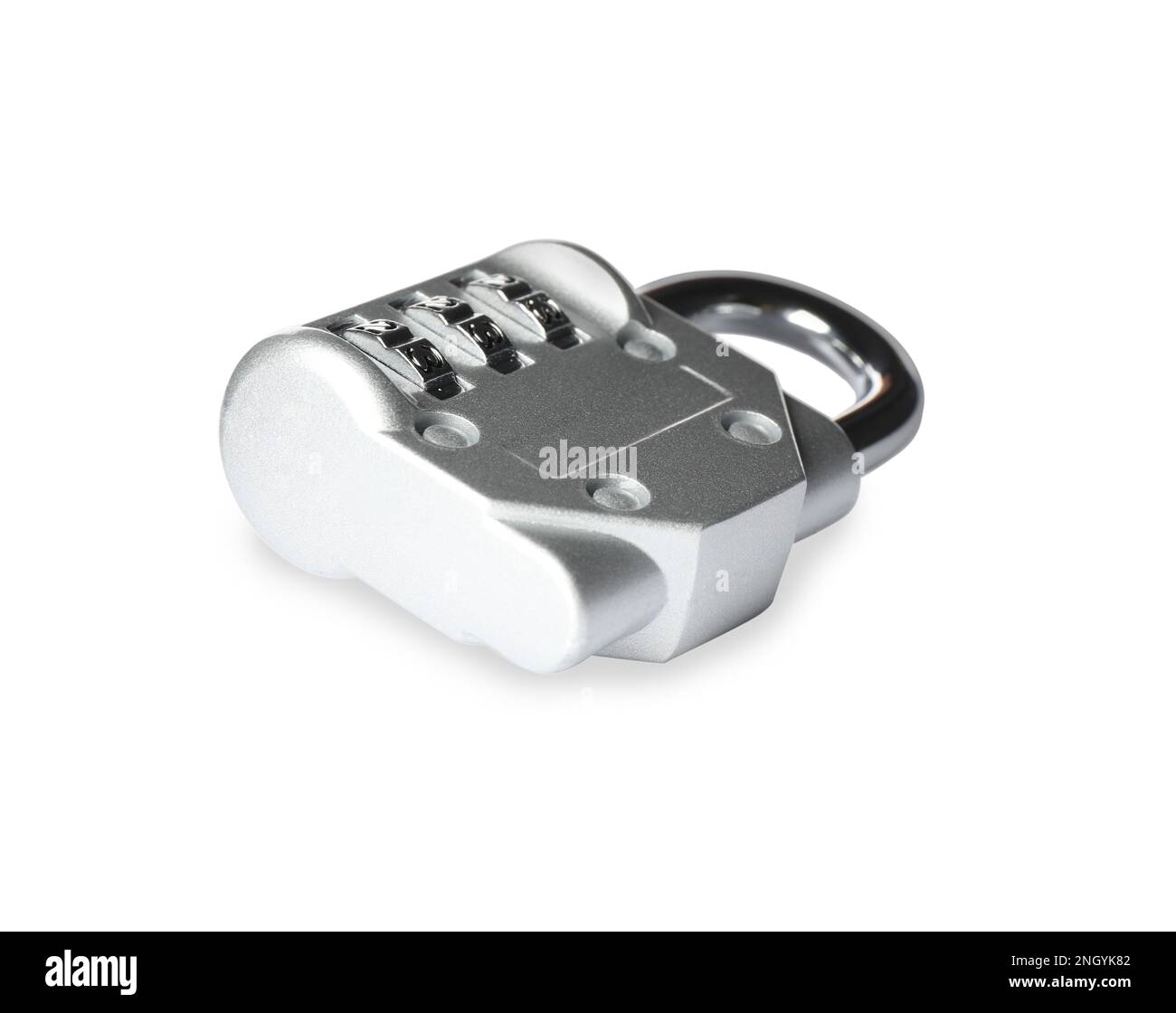 Modern padlock isolated on white. Safety and protection Stock Photo - Alamy