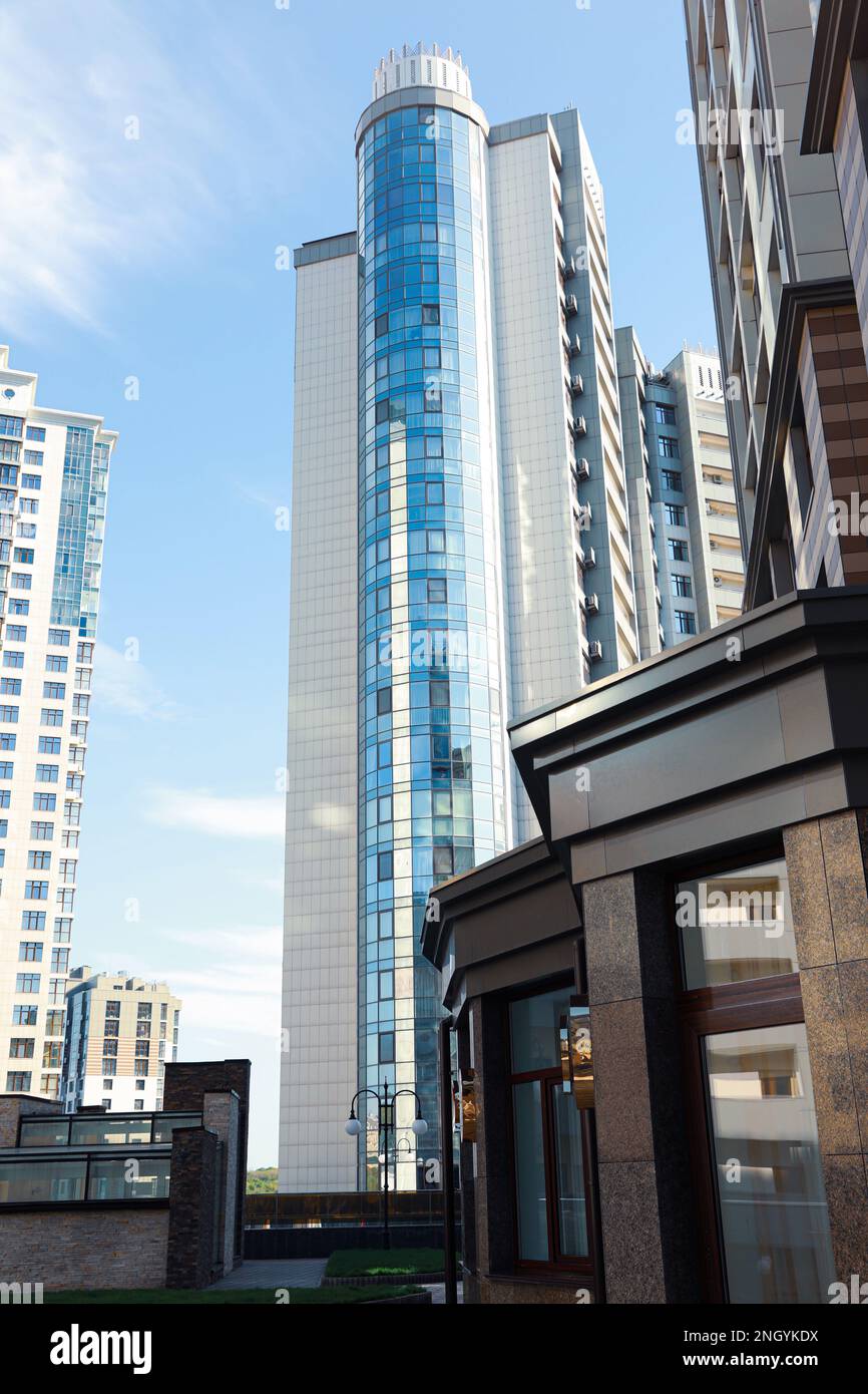 Beautiful view of modern buildings on sunny day Stock Photo - Alamy