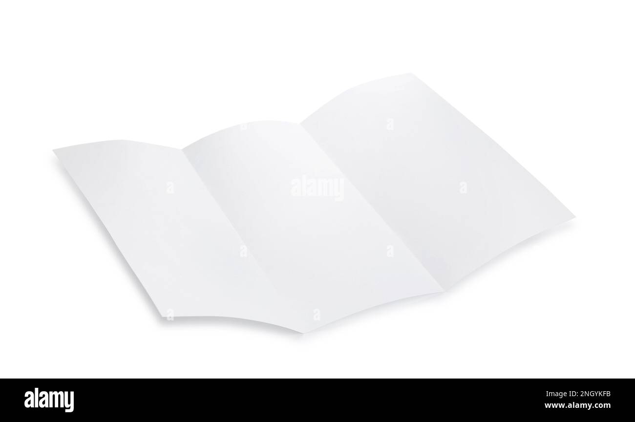 Blank paper brochure isolated on white. Mockup for design Stock Photo ...
