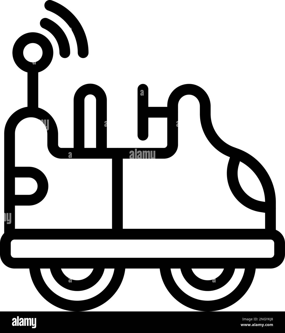 Machine Radio Control Icon Outline Vector Remote Control Model Rc
