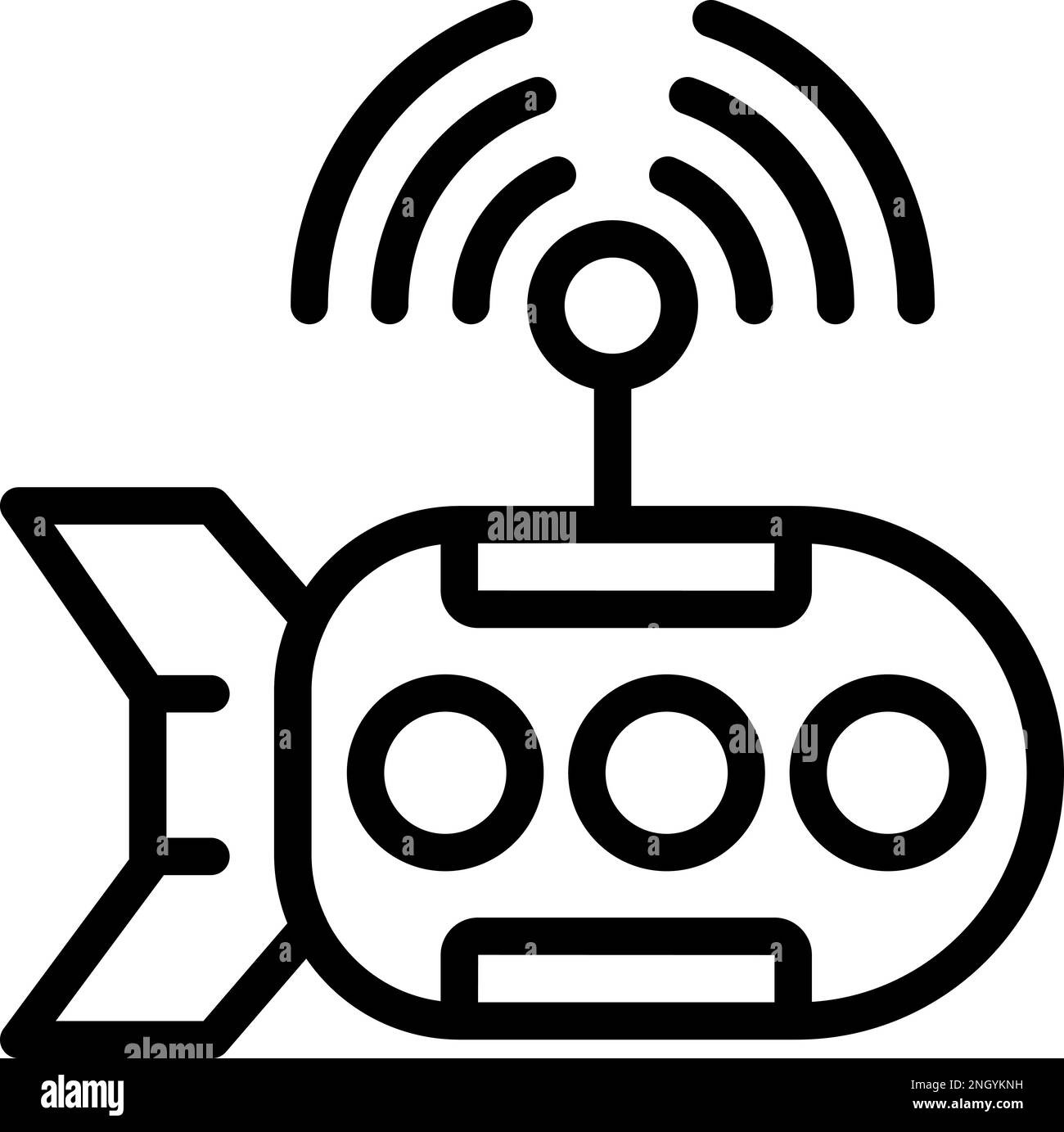 Submarine Radio Control Icon Outline Vector Model Toy Remote Rc Stock Vector Image And Art Alamy