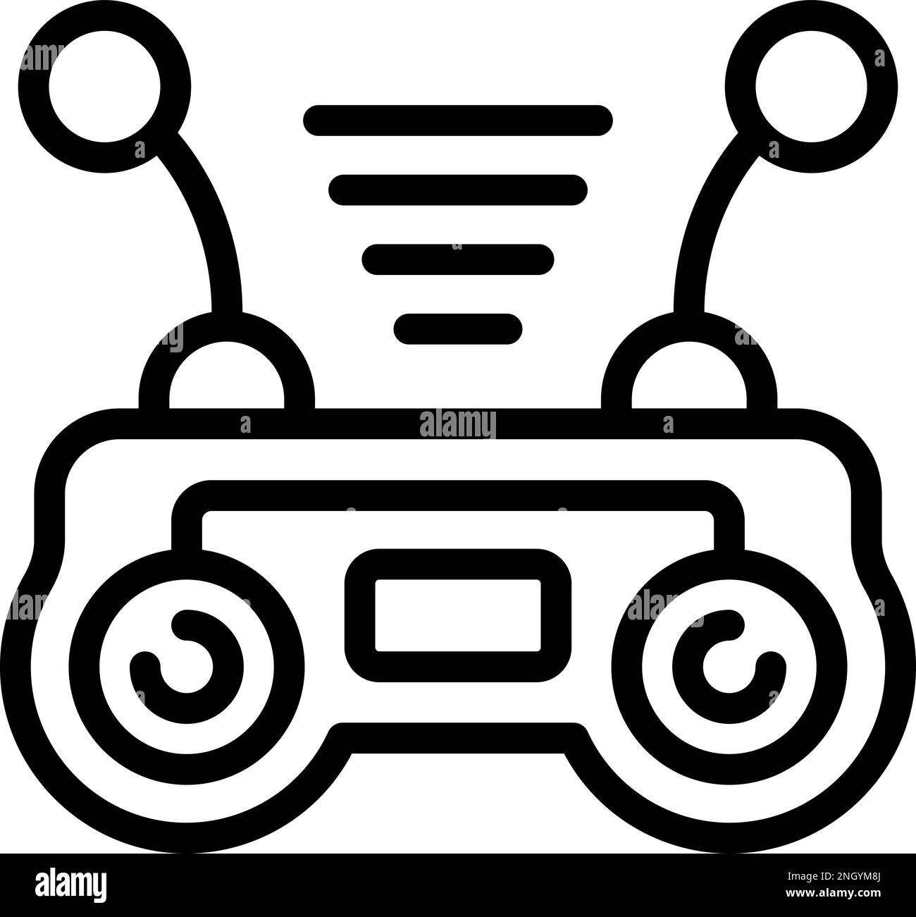Radio control tool icon outline vector. Child remote toy. Rc aircraft ...