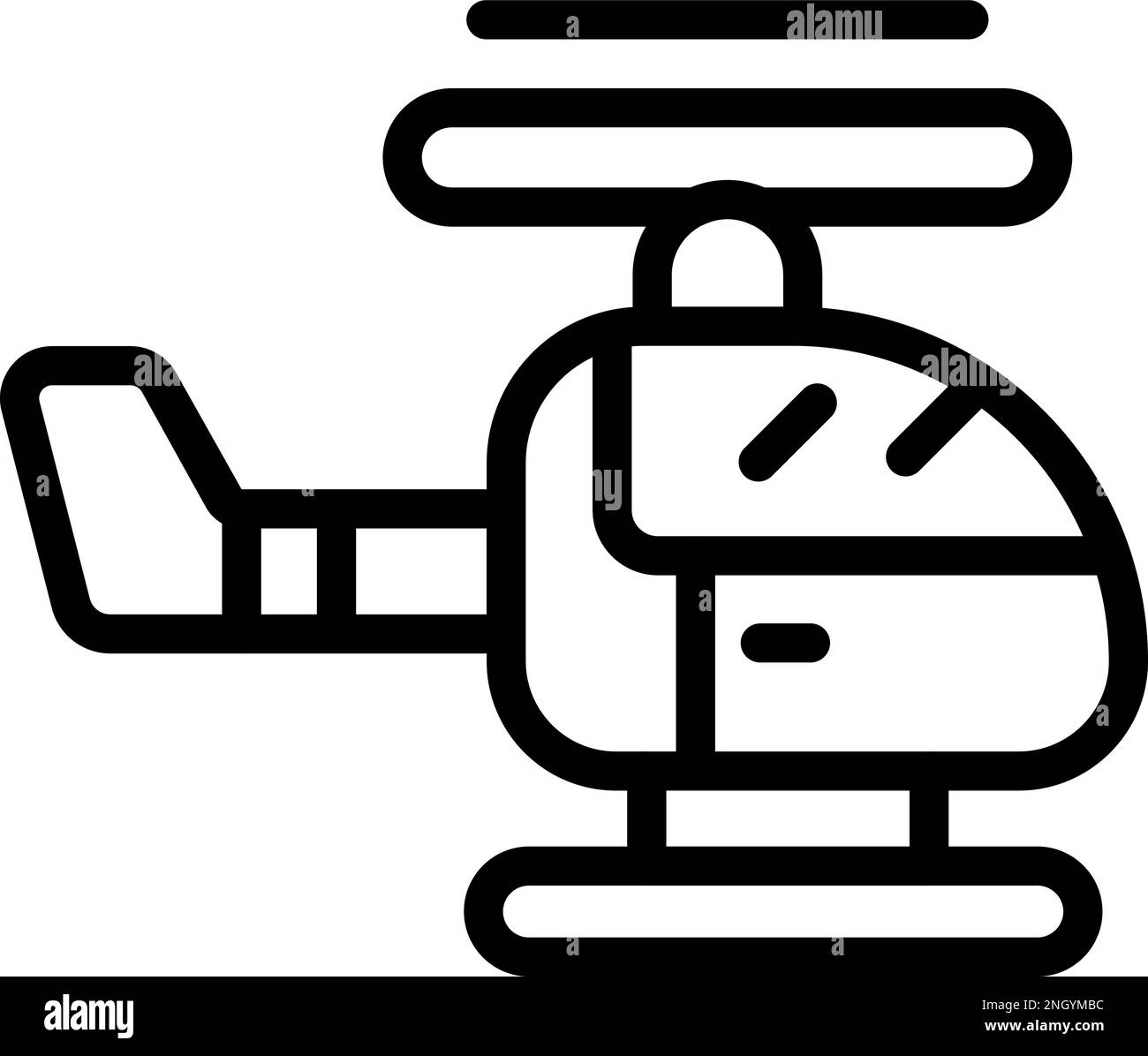Radio control modern helicopter icon outline vector. Robot toy. Rc play ...