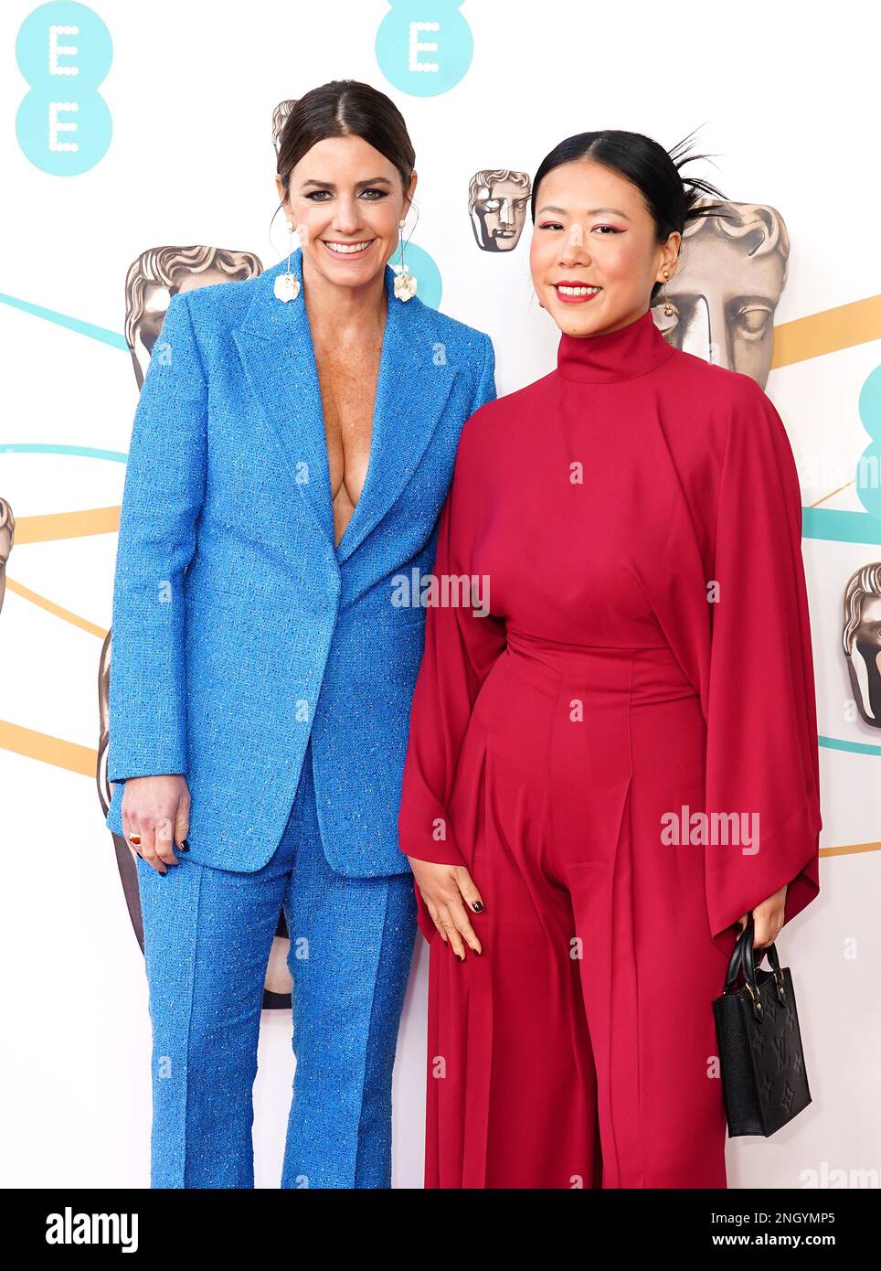 Lindsey Collins (left) and Domee Shi attending the 76th British Academy ...
