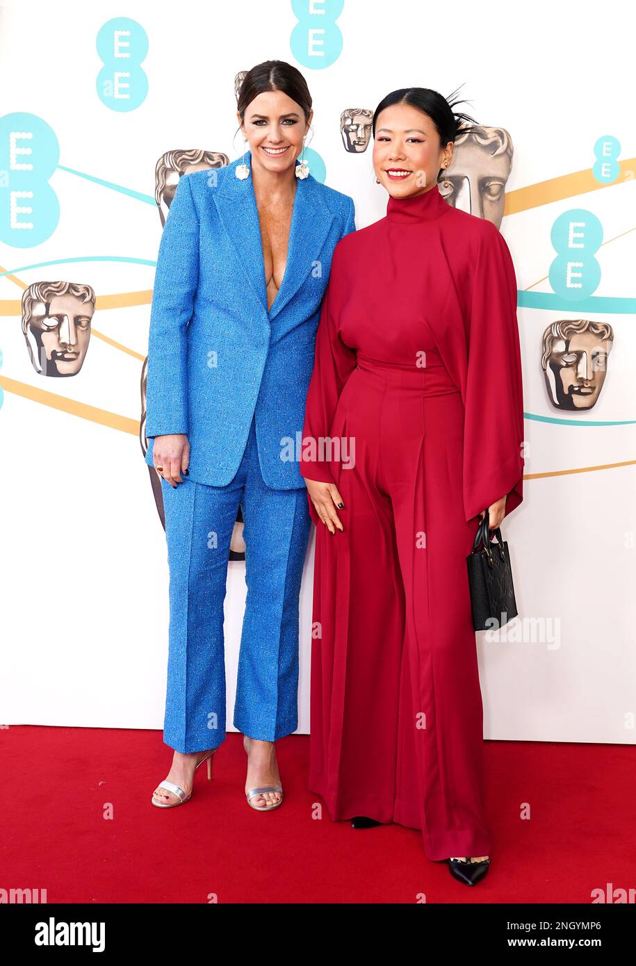 Lindsey Collins (left) and Domee Shi attending the 76th British Academy ...