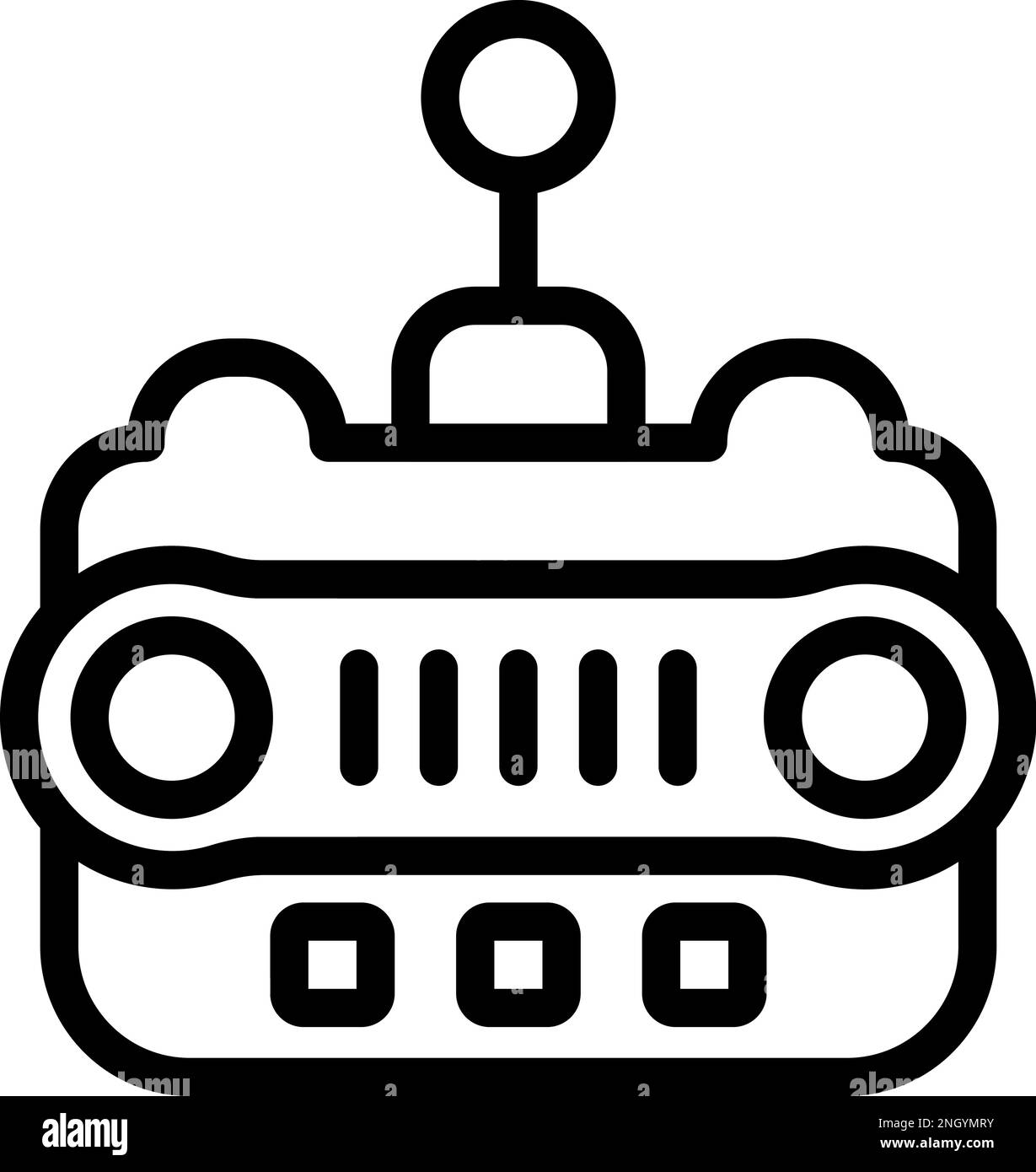 Rc remote control icon outline vector. Radio toy. Model child Stock ...