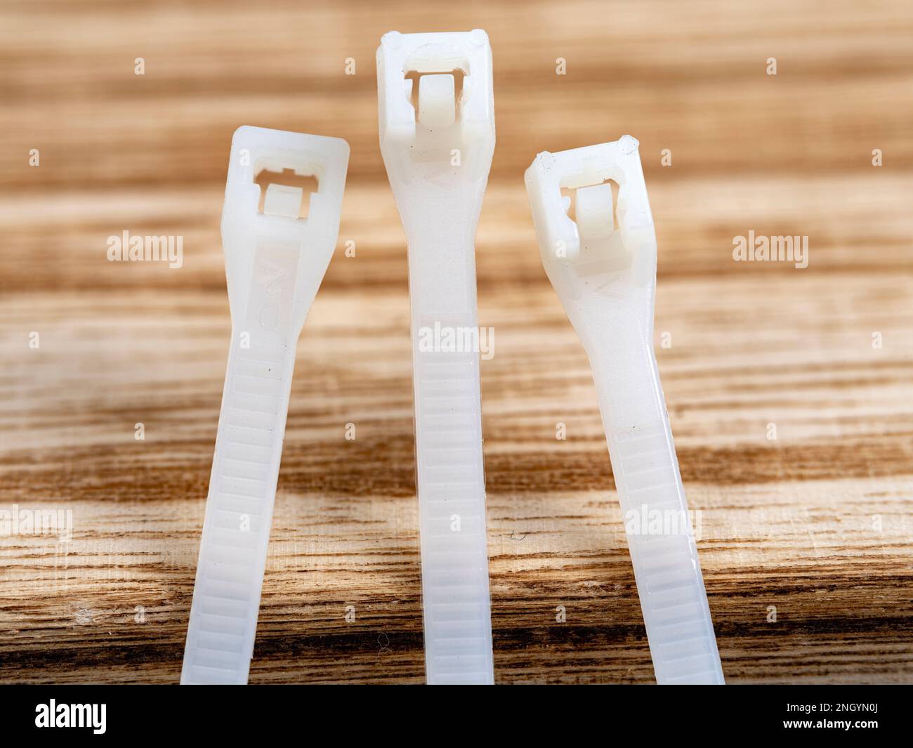 Macro photography of wire tie wraps Stock Photo - Alamy