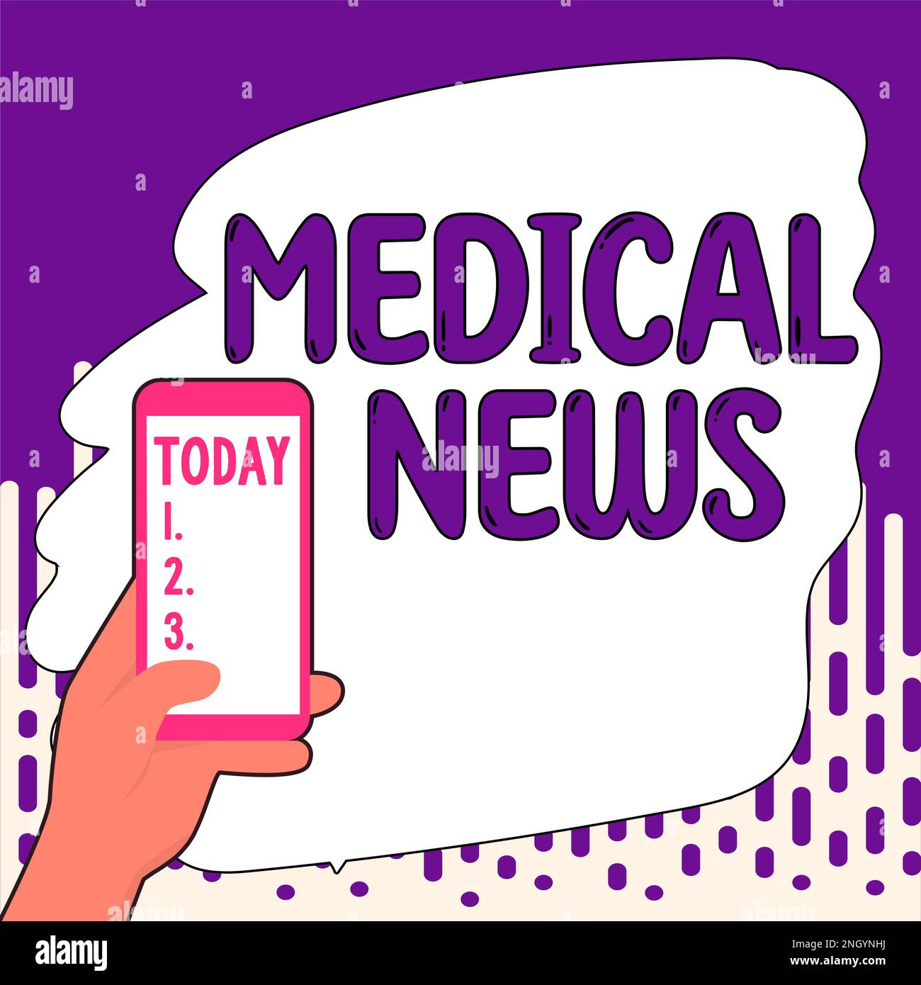 Sign displaying Medical News. Concept meaning report or noteworthy ...