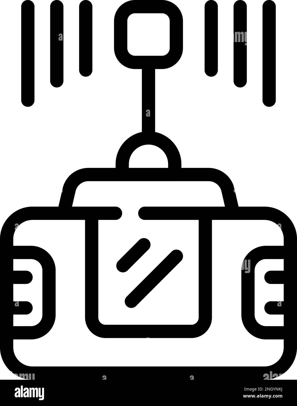 Remote control icon outline vector. Radio toy. Digital airplane Stock ...