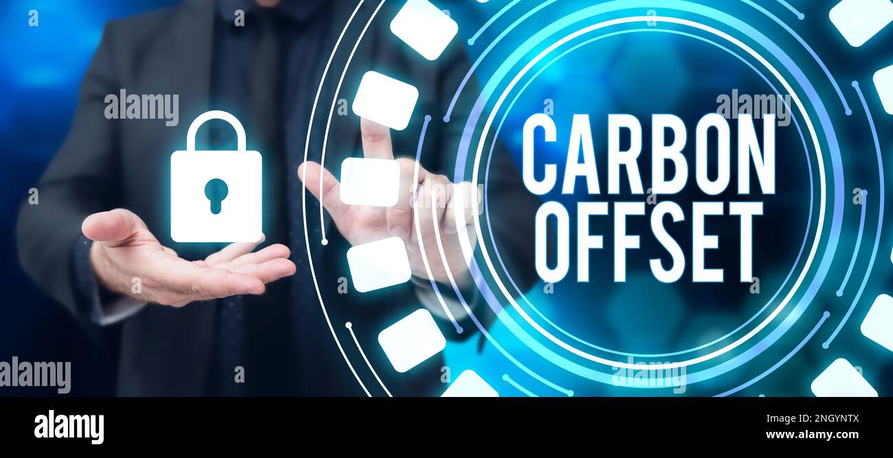 Inspiration showing sign Carbon Offset. Business idea Reduction in ...