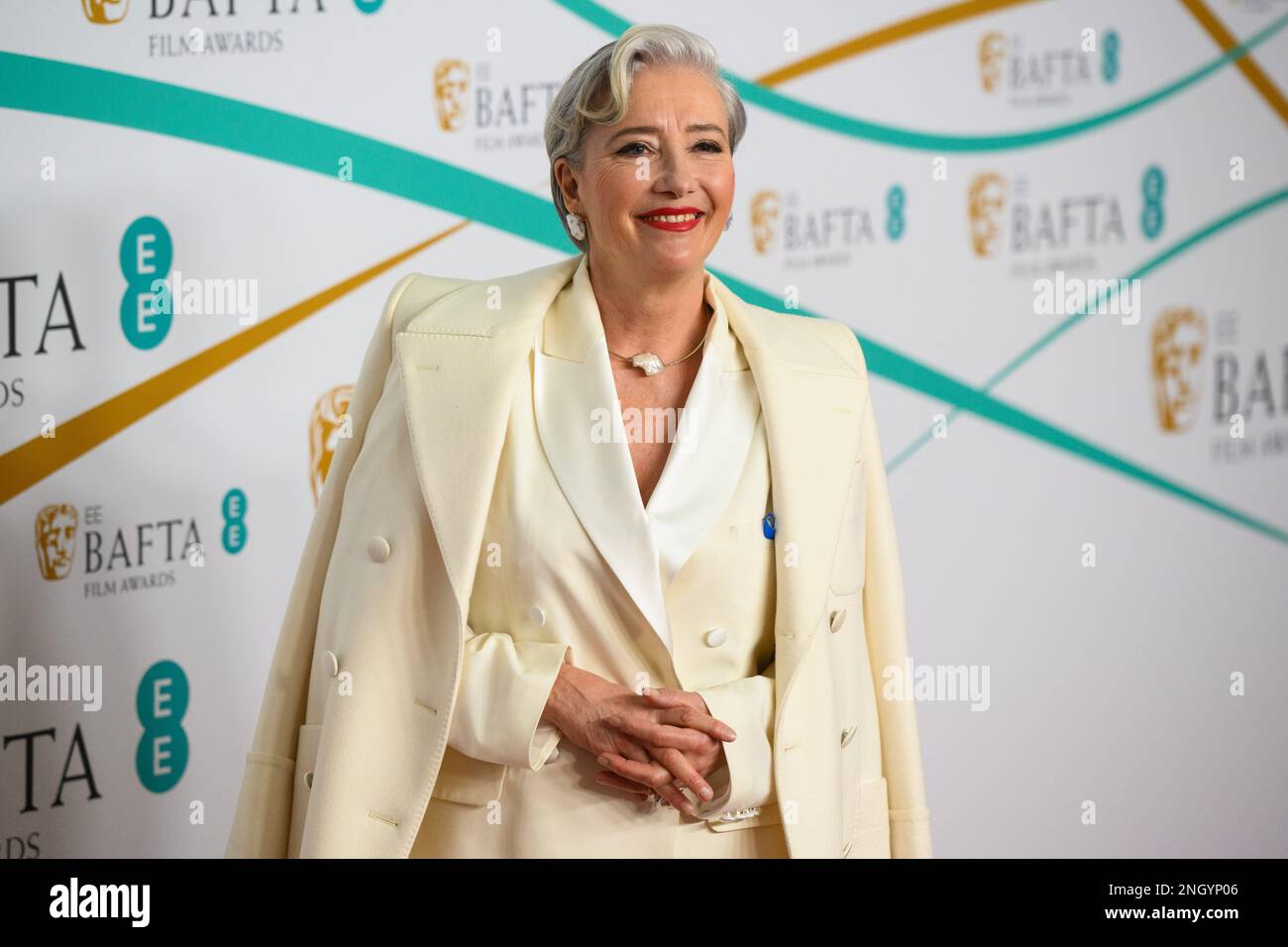 London, UK. 19 February 2023. Emma Thompson attending the 76th British ...