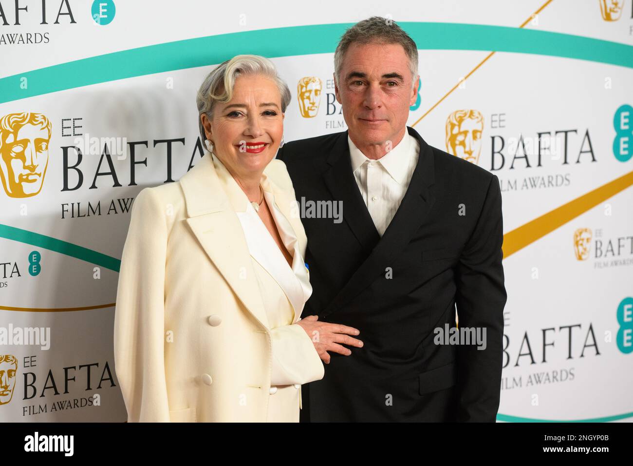 London, UK. 19 February 2023. Emma Thompson and Greg Wise attending the ...