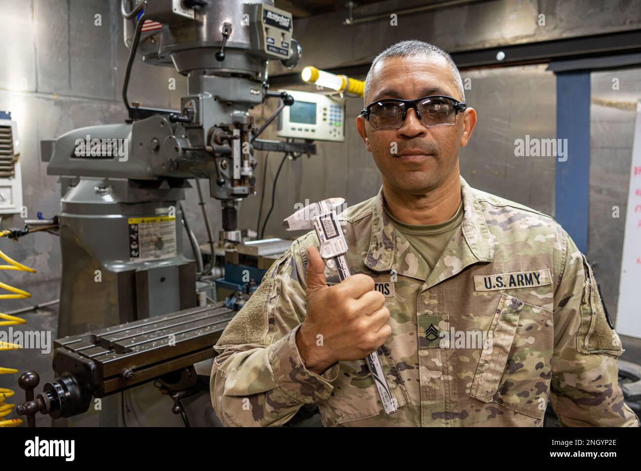 U.S. Army Staff Sgt. Victor Reyes Santos, a master welder with the ...
