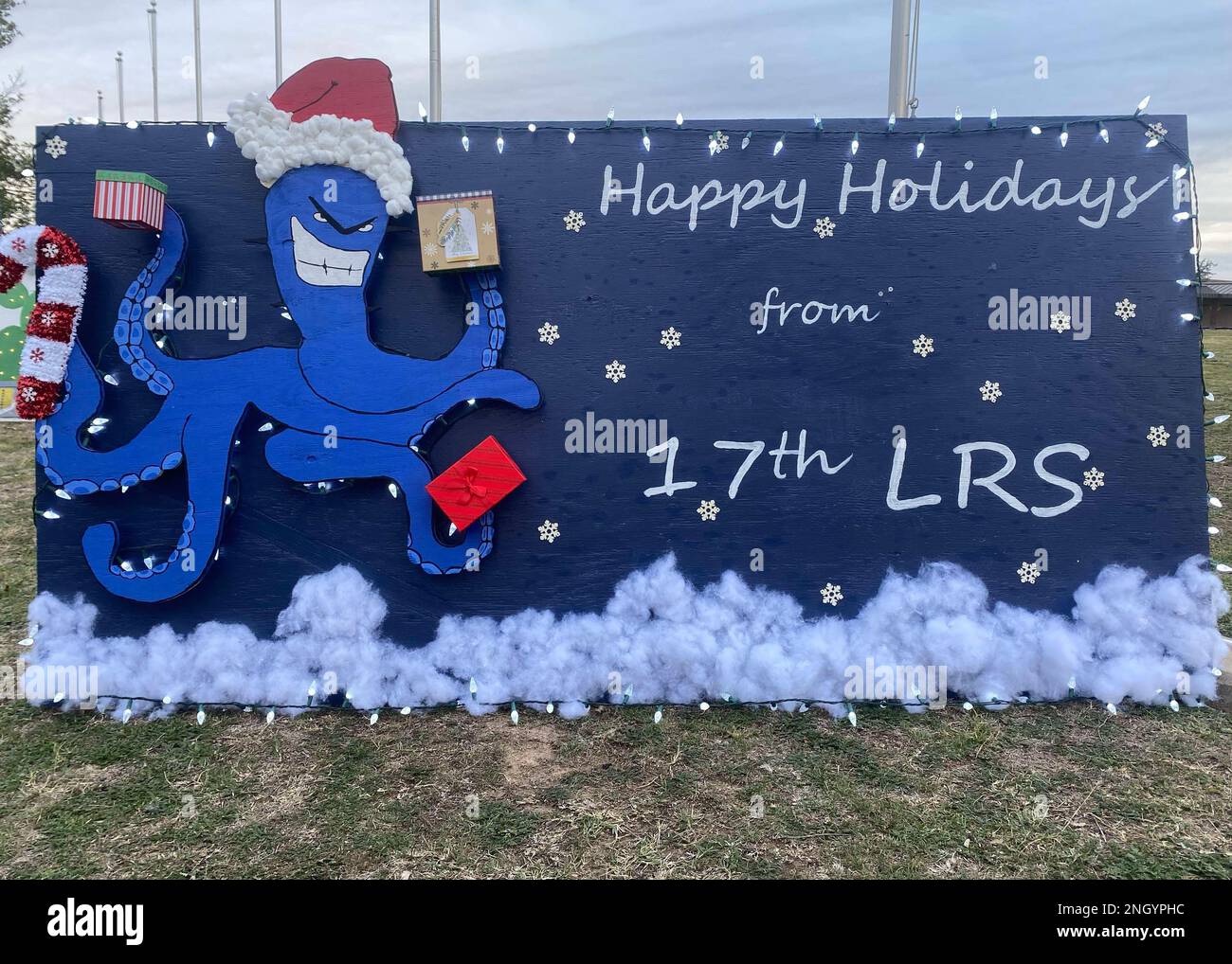 The 17th Logistics Readiness Squadron’s holiday card is displayed on ...
