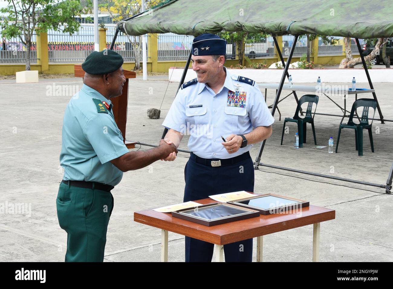 Maj. Gen. Paul Knapp, Wisconsin’s adjutant general, and Maj. Gen. Mark ...