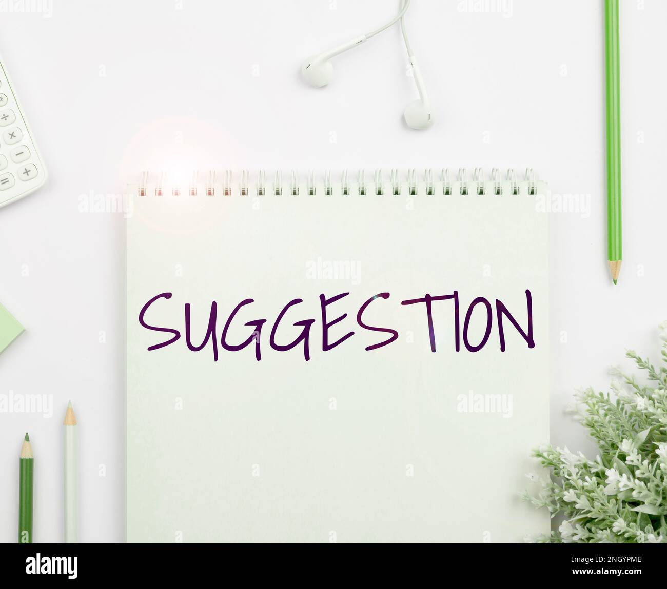 Hand writing sign Suggestion. Business concept the process of one ...