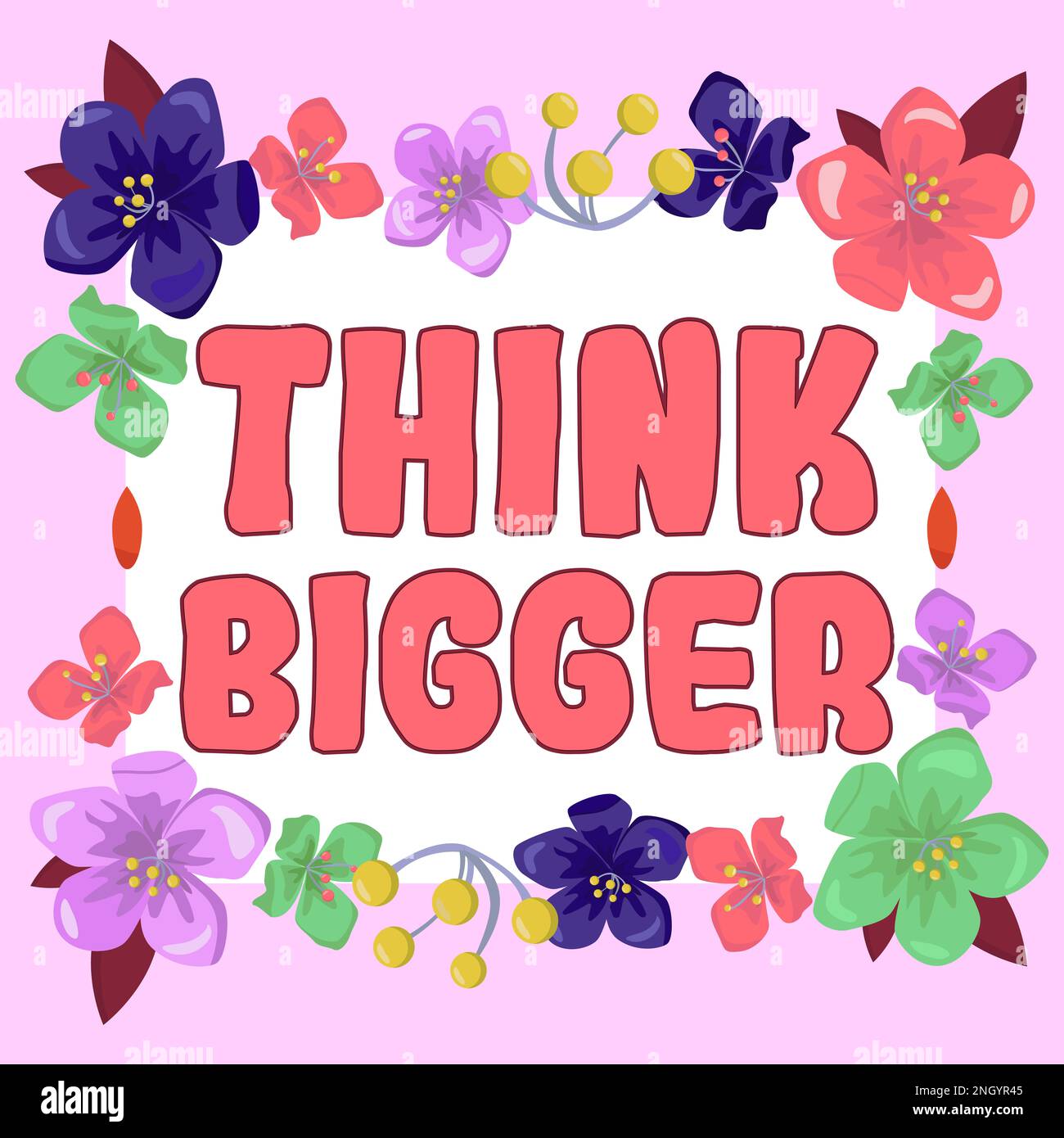 Handwriting text Think Bigger. Concept meaning being able to dream and ...