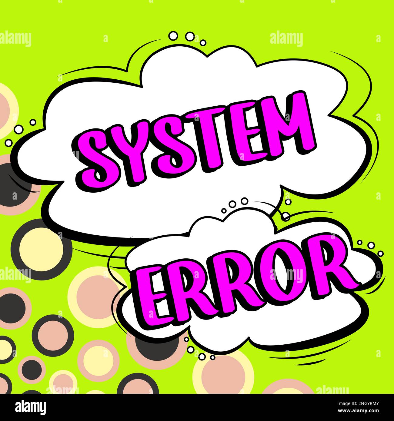 Sign displaying System Error. Business approach Technological failure ...