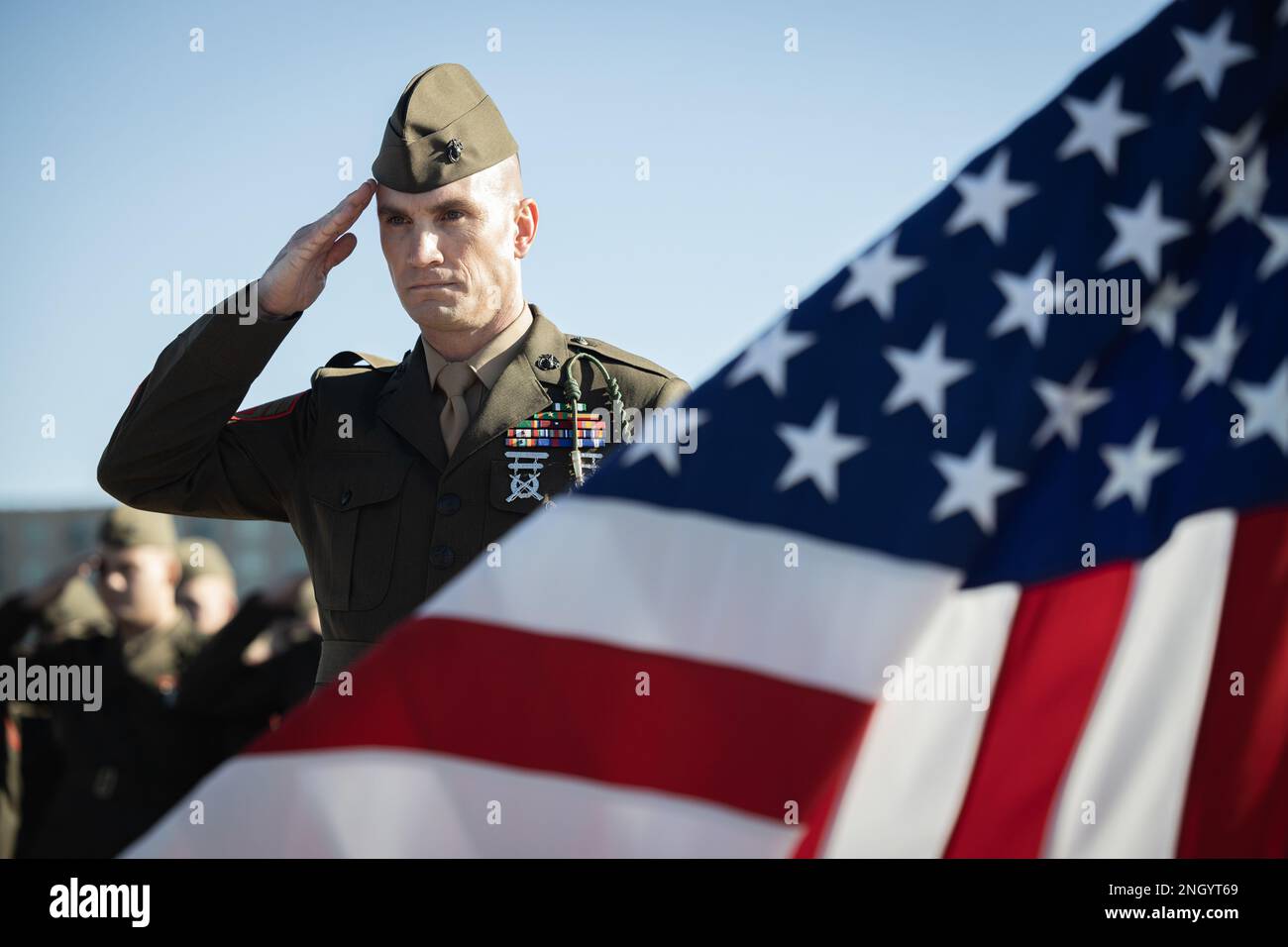 U.S. Marine Corps Sgt. Maj. Daniel Laslett, sergeant major, 1st ...