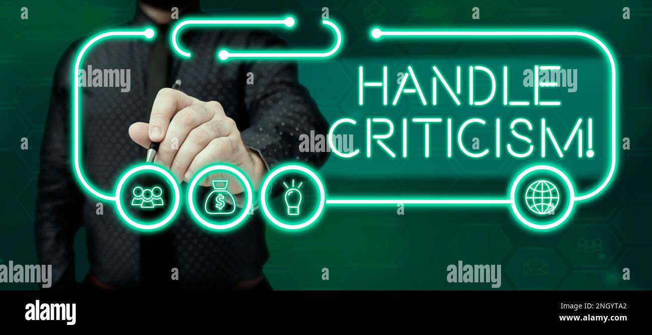 Conceptual caption Handle Criticism. Concept meaning process of ...