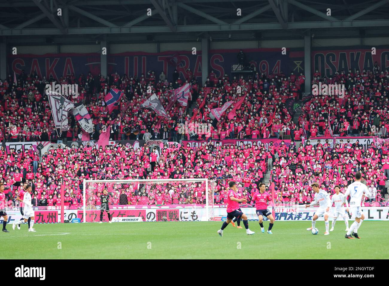 Yodoko Sakura Stadium, Osaka, Japan. 18th Feb, 2023. Cerezo Osaka fans (Cerezo), FEBRUARY 18 ...