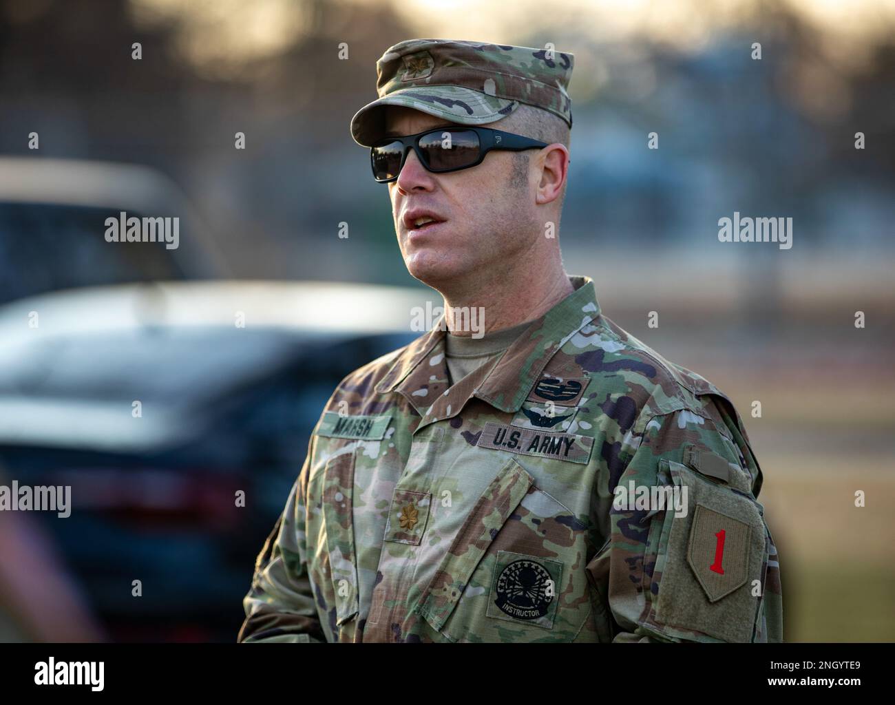 U.S. Army Maj. Greg Marsh, the commander of Fox Company, 1st Aviation ...