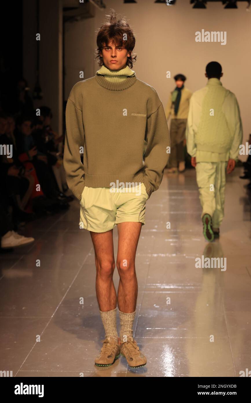 LONDON, ENGLAND: Models walks the runway at the ROBYN LYNCH show during ...