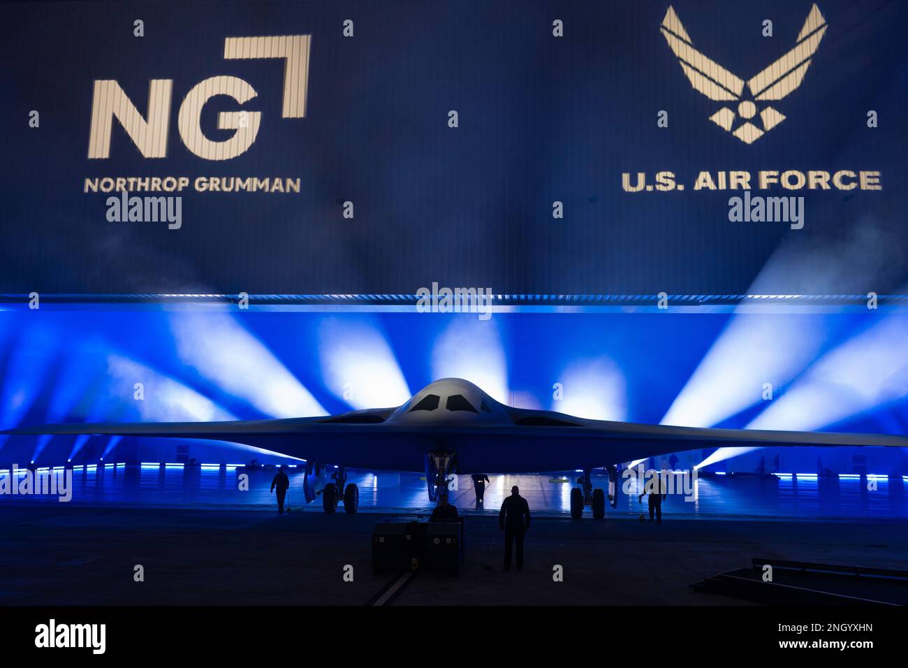 The U.S. Air Force unveils the B-21 Raider at a ceremony in Palmdale ...