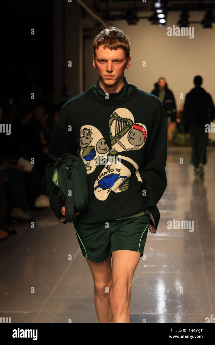 LONDON, ENGLAND: Models walks the runway at the ROBYN LYNCH show during ...