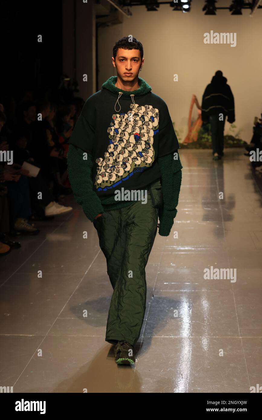 LONDON, ENGLAND: Models walks the runway at the ROBYN LYNCH show during ...
