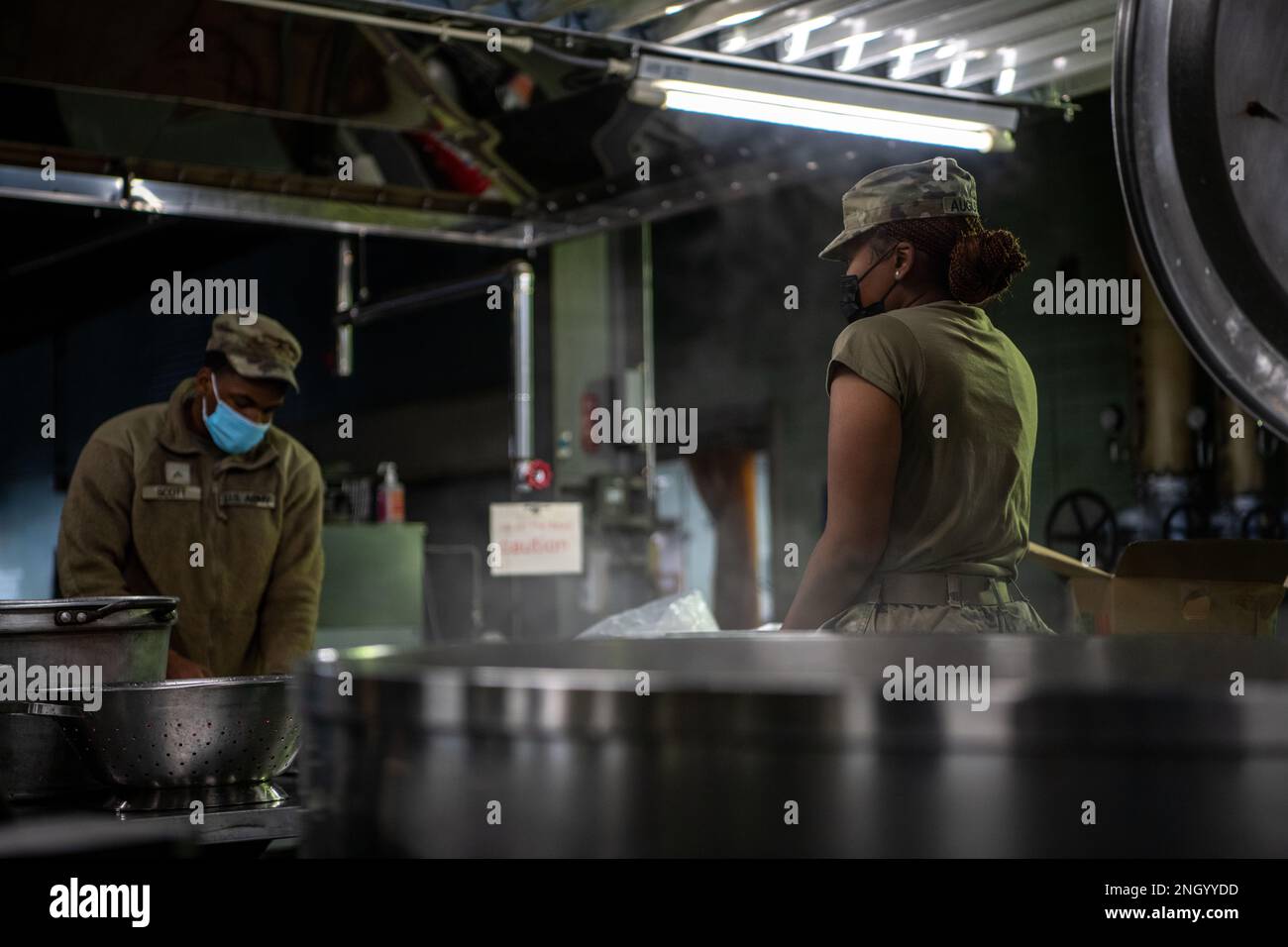 From left, U.S. Army Soldiers Private 2nd Class Graylon Scott and Spc ...