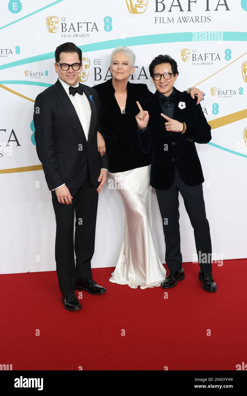 Jonathan Wang, Jamie Lee Curtis and Ke Huy Quan, 2023 EE BAFTA Film ...