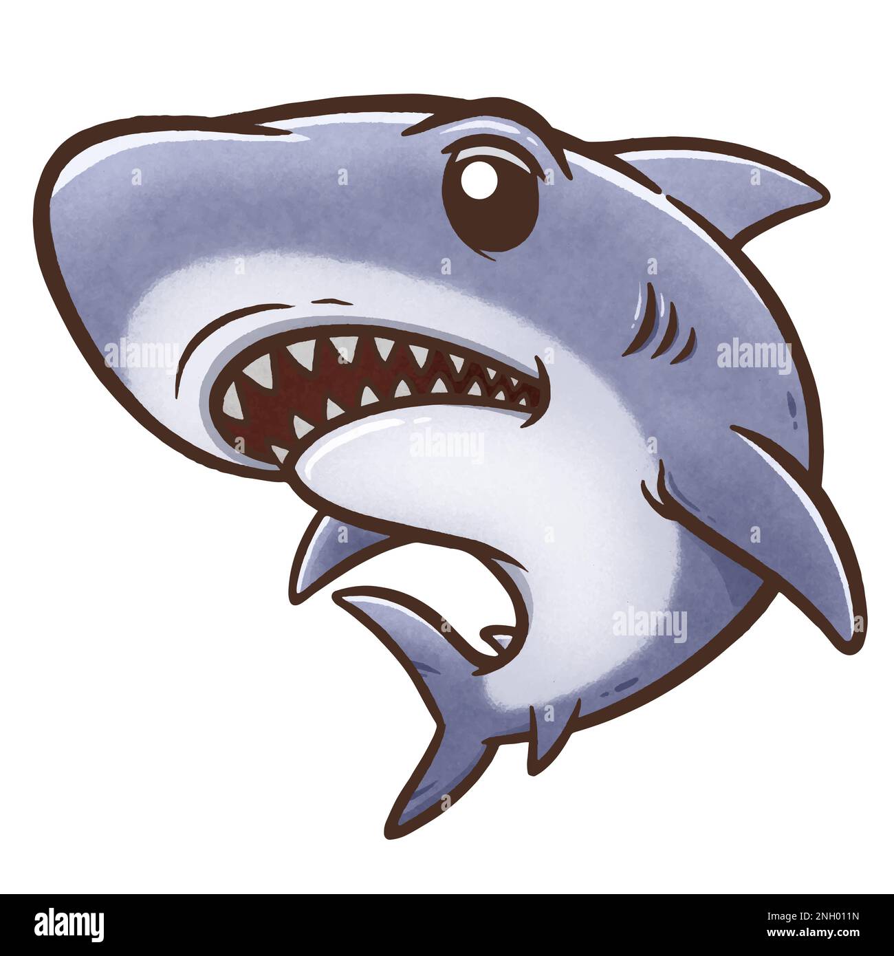 Vector illustration of Cartoon Shark Stock Vector Image & Art - Alamy
