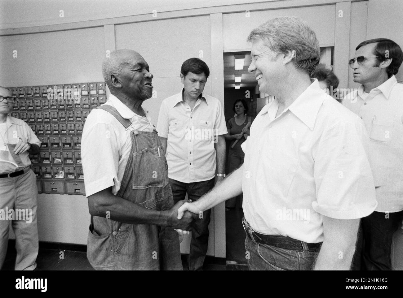 On a walk around his hometown of tiny Plains, Georgia, Democratic ...