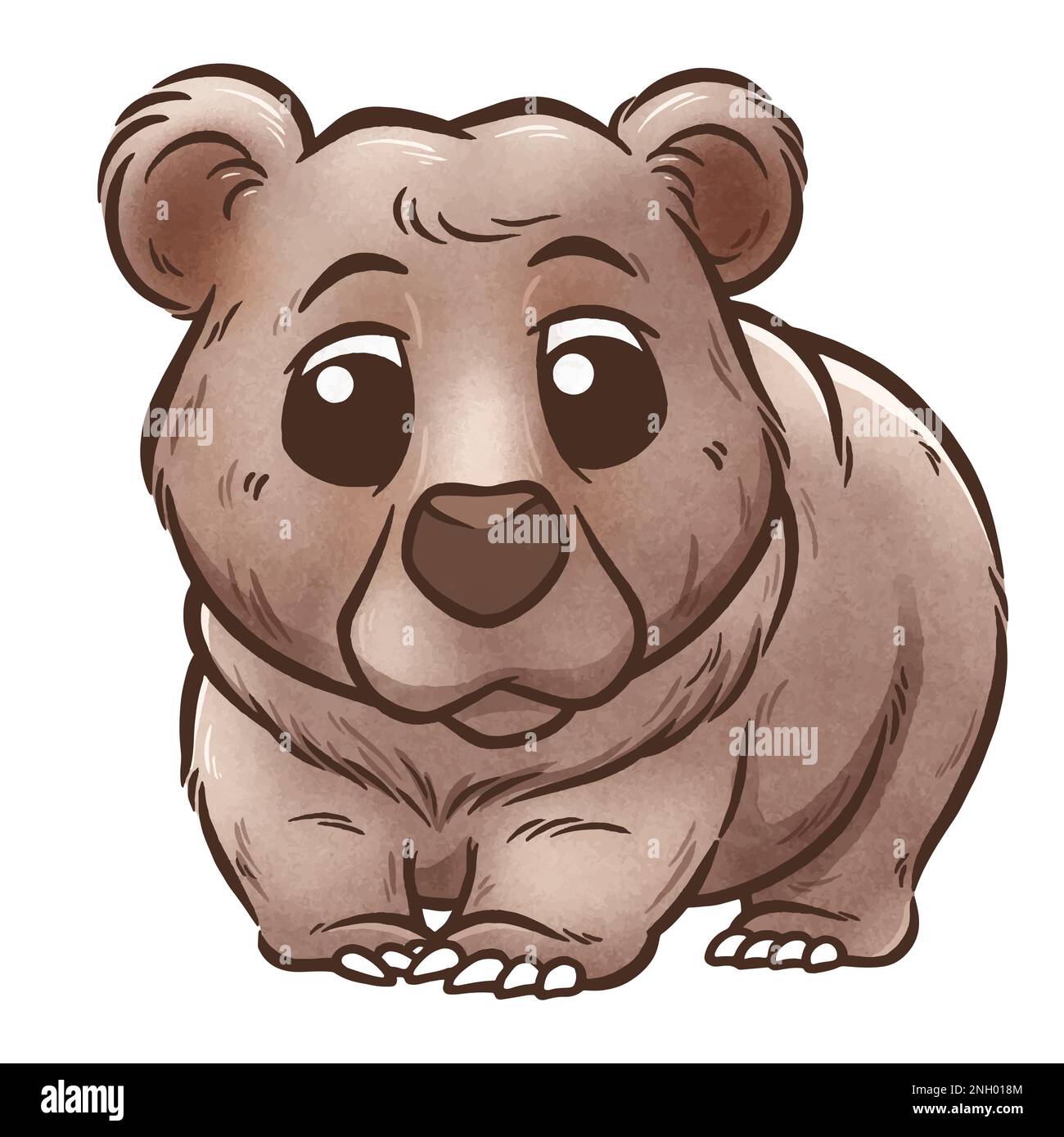 Vector illustration of Cartoon Brown Bear, Grizzly bear Stock Vector ...