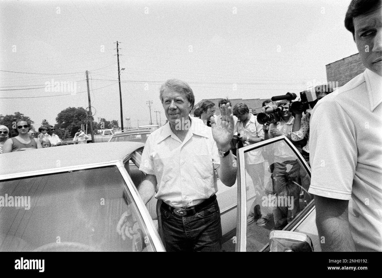 On a walk around his hometown of tiny Plains, Georgia, Democratic ...