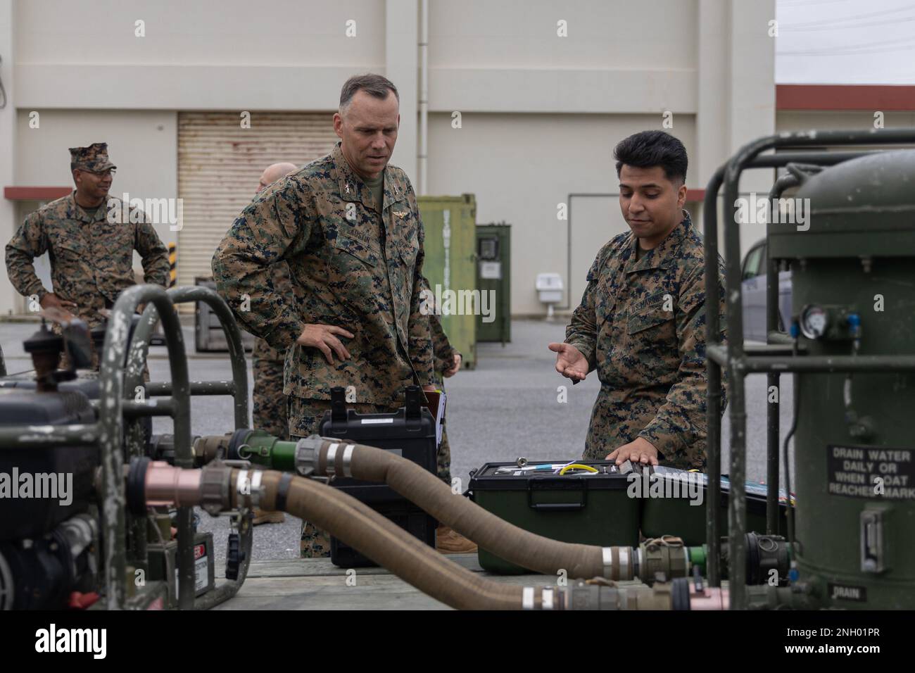U.S. Marine Lance Cpl. Isaac Perez, a bulk refuel specialist assigned ...