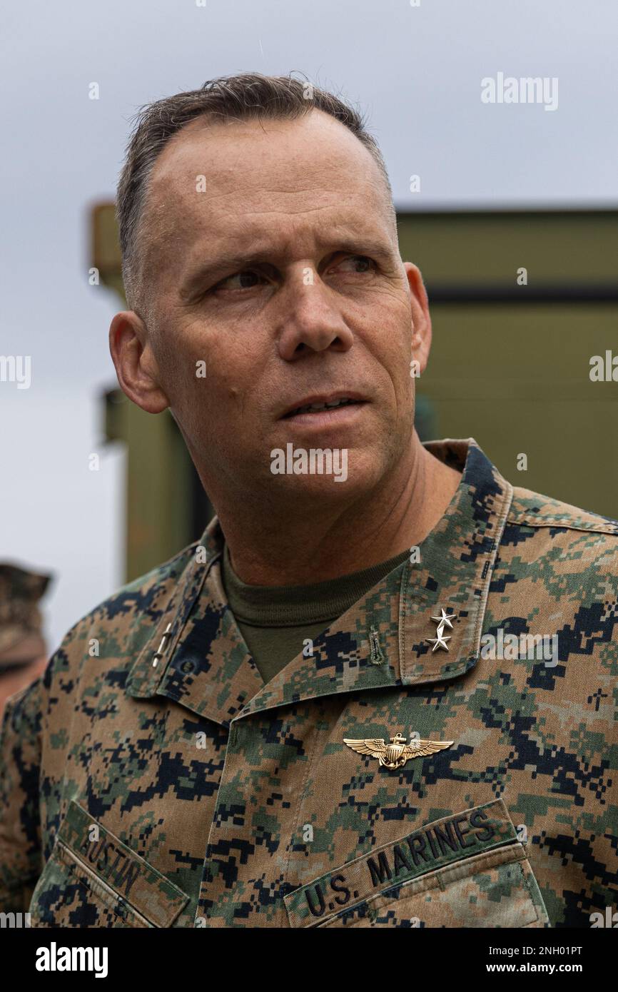U.S. Marine Corp Maj. Gen. Eric Austin, commanding general of 1st ...