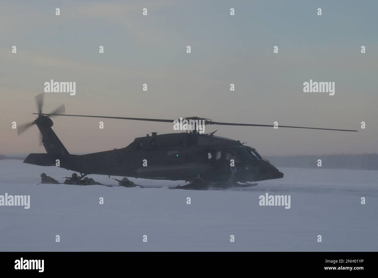 An Alaska Army National Guard UH-60L Black Hawk helicopter assigned to ...