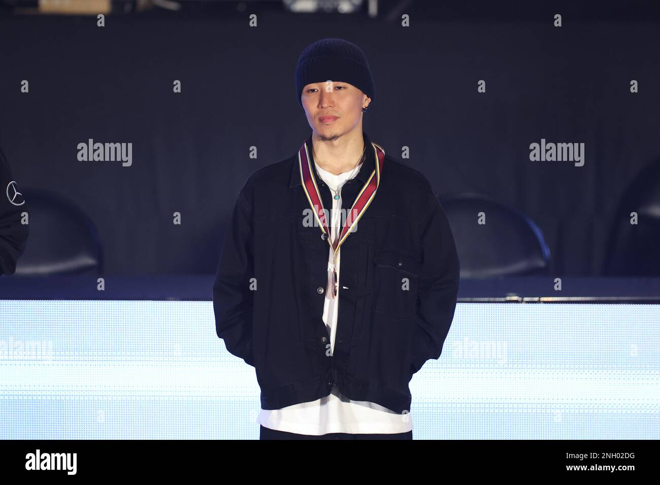 Yoyogi 2nd Gymnasium, Tokyo, Japan. 19th Feb, 2022. Noritoshi Kikuchi ...